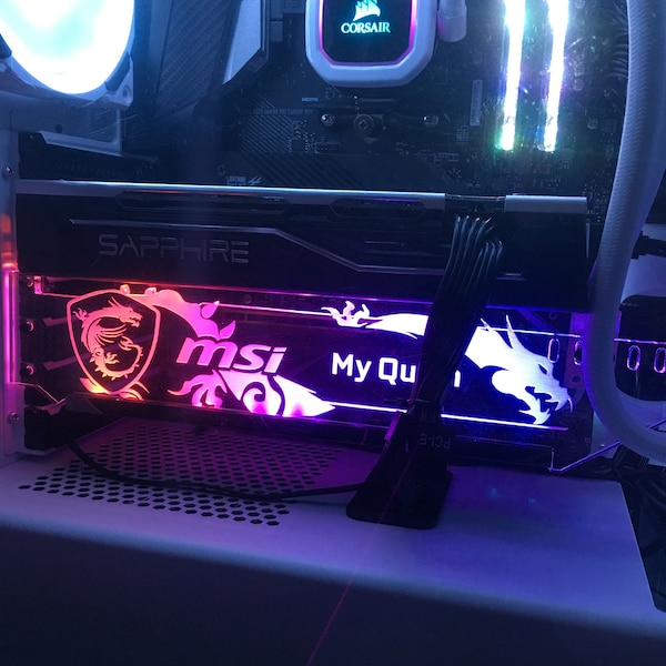 RGB Msi Dragon Led Board Graphics Card Holder Asus Aura MSI Sync Pc ...