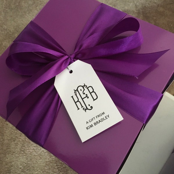 Script Monogram Gift Tags Elegant Script Initials Gift Cards Script ...