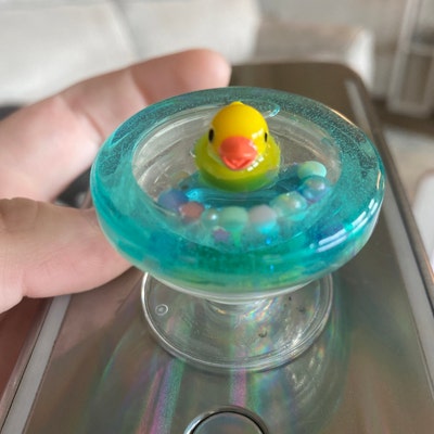 Customizable Swimming Rubber Duck Accessories Grip Resin Shaker Charm ...