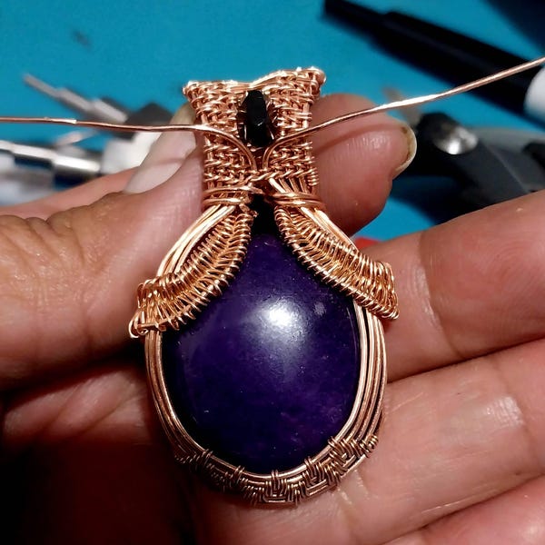 Evelyn Wire Wrap Pendant Tutorial : Step by Step Instructions for Wire ...