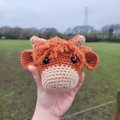 Cow Head Keychain Crochet Pattern 2 Spot Face Pattern Extension PDF ...