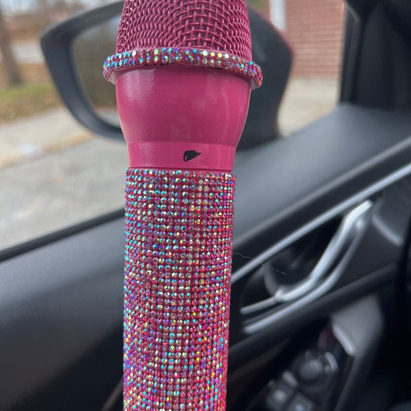 Iridescent Rhinestone Prop Microphones - Concert AB Holo Sparkle Fake ...