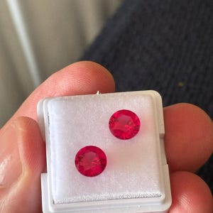 Genuine Flaming Ruby Acute Triangle Cut Loose Gemstone Red Corundum Lab ...