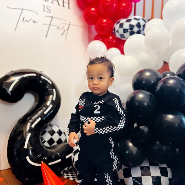 Fast One Birthday-race Car Birthday -two Fast Birthday Custom Race Suit ...