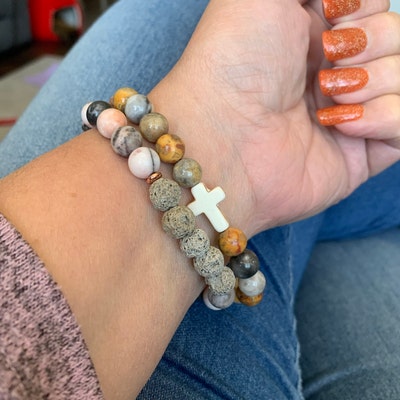 Essential Oil Diffuser Bracelet, Matte Rose Quartz & Rosewood ...