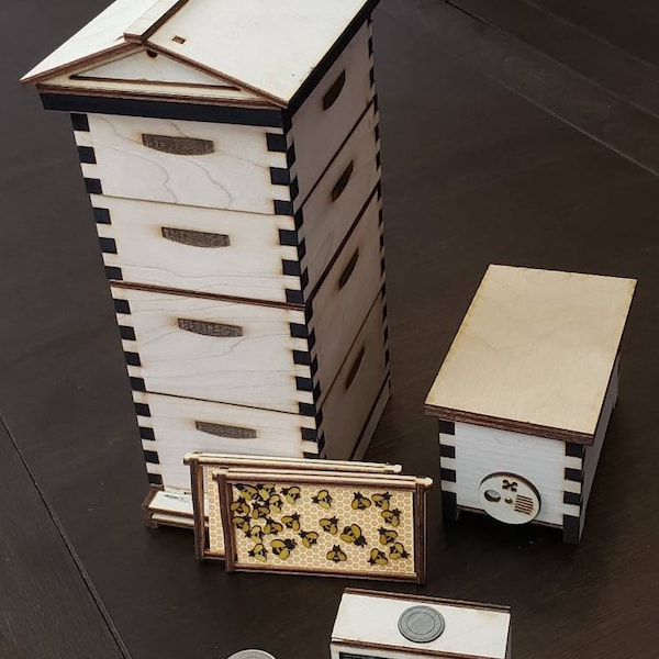My Little Beekeeper Super Hive Model Kit, Wooden Beehive Model Building ...