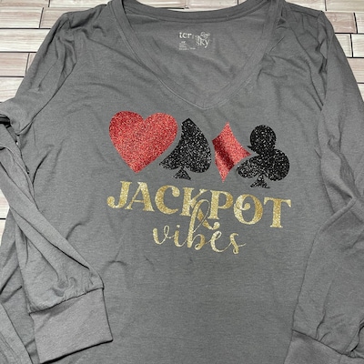 Jackpot Vibes Svg for Cricut, Playing Card Svg, Casino Shirt Svg, Las ...