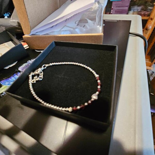 60th Birthday Gift, Sterling Silver 6 Bead Bracelet, 60th Jewellery ...