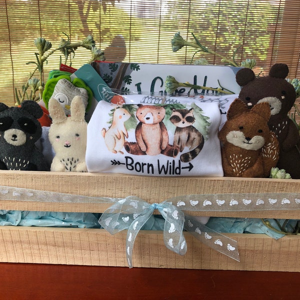 Woodland Onesie®, Born Wild Onesie, Baby Bear Onesie, Cute Baby Clothes ...