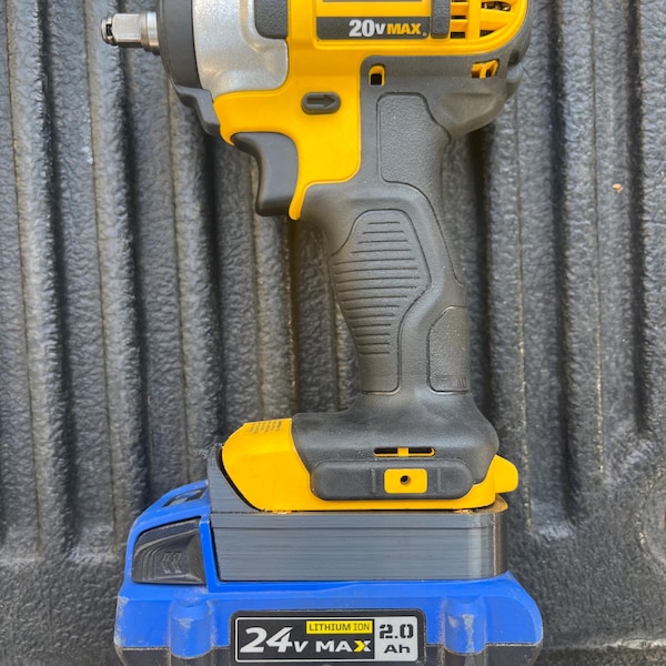 Heavy Duty Bauer / Dewalt / Hercules 20v Low profile Battery Adapter ...