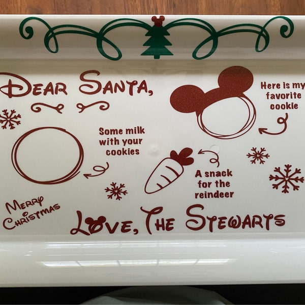 Cookie Tray-santa Platter-mickey Mouse-mickey Tray-mickey Platter ...