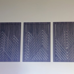 Zen Tree Wood Wall Art 3D Panels Set of 3 Textured Wall Art, Trees Wall ...