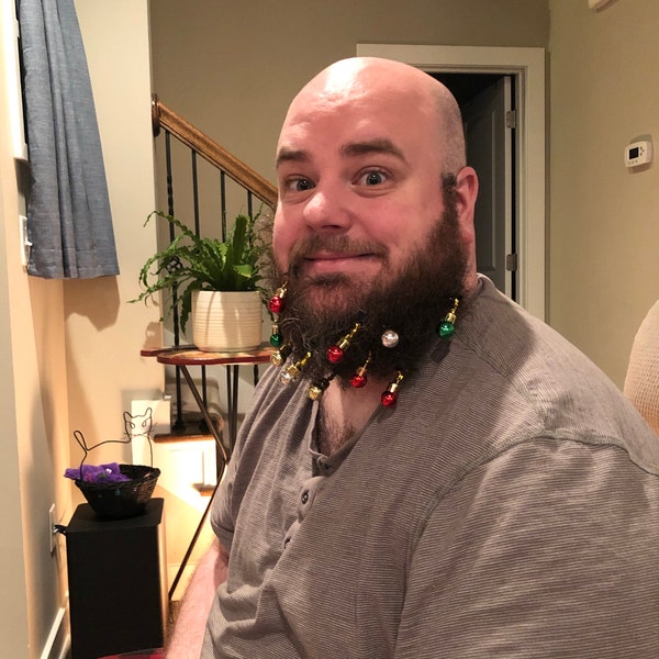 Beardaments Beard Ornaments Ugly Christmas Party Christmas Ornament ...