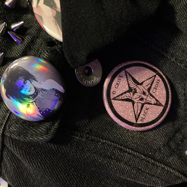 Shiny Post Punk/goth/new Wave Pins - Etsy