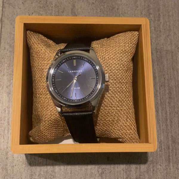 Square Bamboo Gift Box & Pillow Only (watch NOT Included) - Box for ...