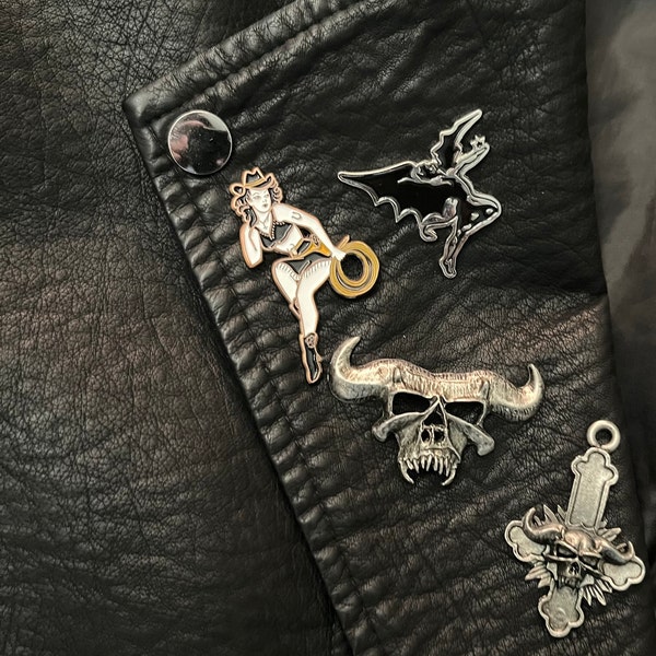 Goth Cowgirl Enamel Pin - Etsy