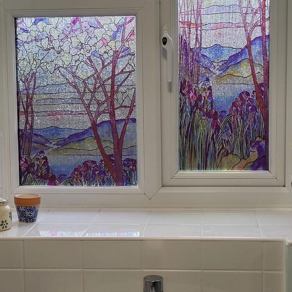 Customized European Style Stained Glass Window Sticker Electrostatic ...