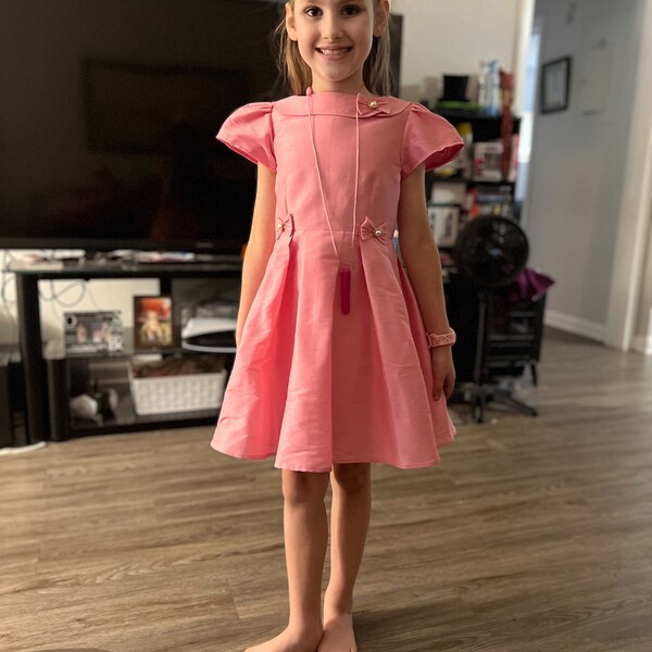 Girls Pageant Party Interview Dress, Size 3, Bright White and Neon ...