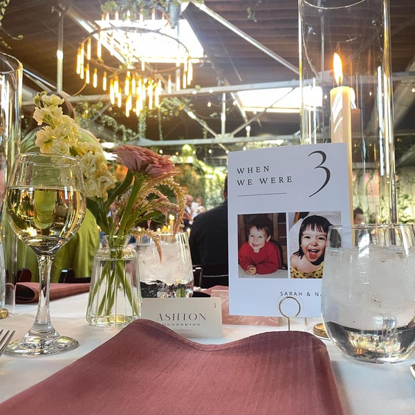 Wedding Table Numbers Cards When We Were Table Numbers Wedding Photo ...