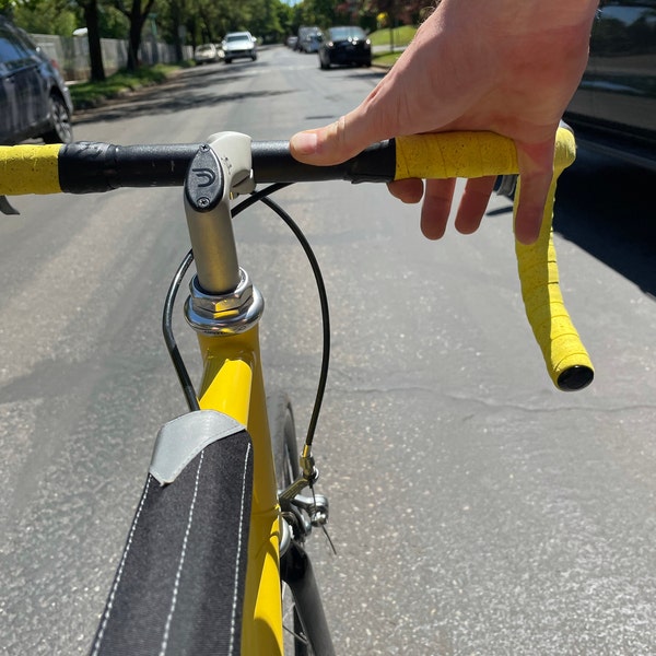 Black Bicycle Frame Pad: Handmade Top Tube Protector - Etsy