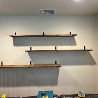 Pipe Hangers for Industrial Floating Shelves, Iron Shelf Brackets ...