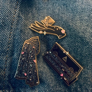 Hallows Enamel Pin Set Magic Enamel Pin Wizard Pin Book - Etsy
