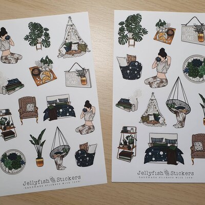 Animals Silhouettes Forest Sticker Set Stickers Animals Journal ...