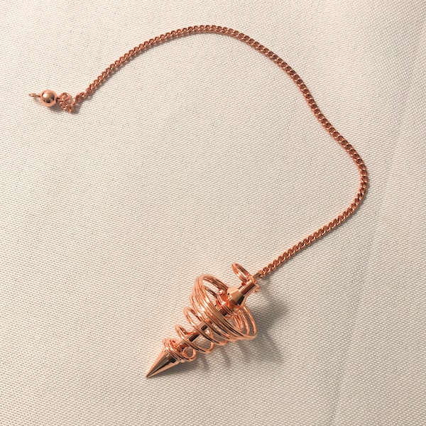Copper Plated Spiral Pendulum, Copper Plated Vortex Pendulum, Dowsing ...