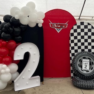 Customizable Name Car Logo Foam Sign | Race Car Themed | Race Track ...