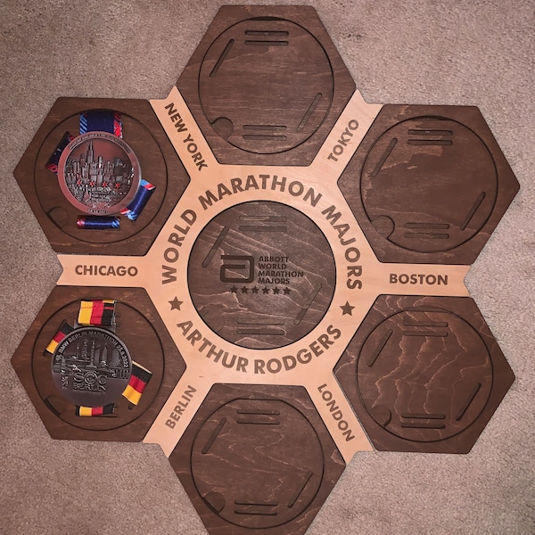 World Marathon Majors Finisher Medal Display Holder - Six Star ...