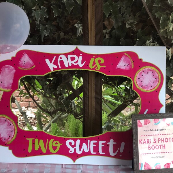 Watermelon Photo Booth Frame, One in a Melon Photo Booth Frame Prop ...