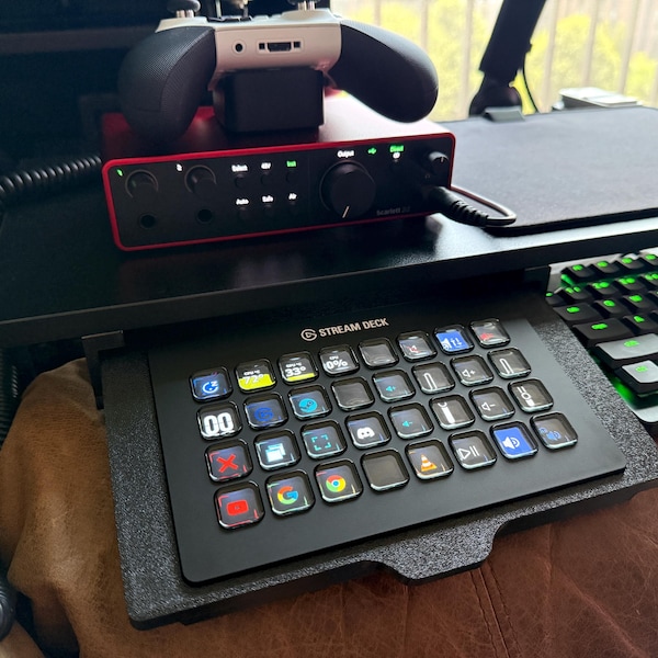 Stream Deck Plus Under Desk Mount for Elgato | Streamdeck Slide Out ...