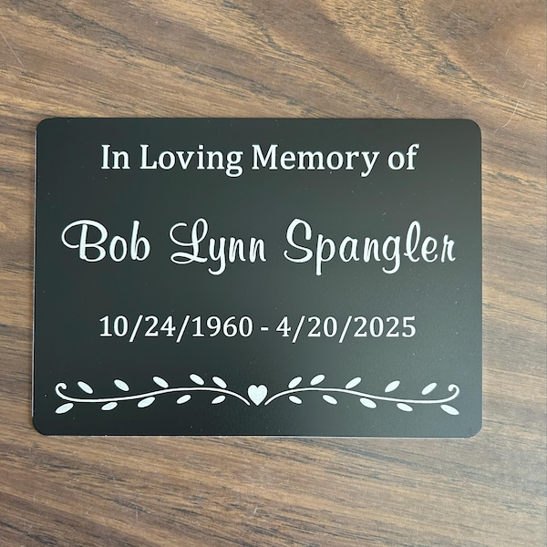 Tree Plaque Marker Metal Garden Sign 5x3" With 12" Stake, Metal Name ...