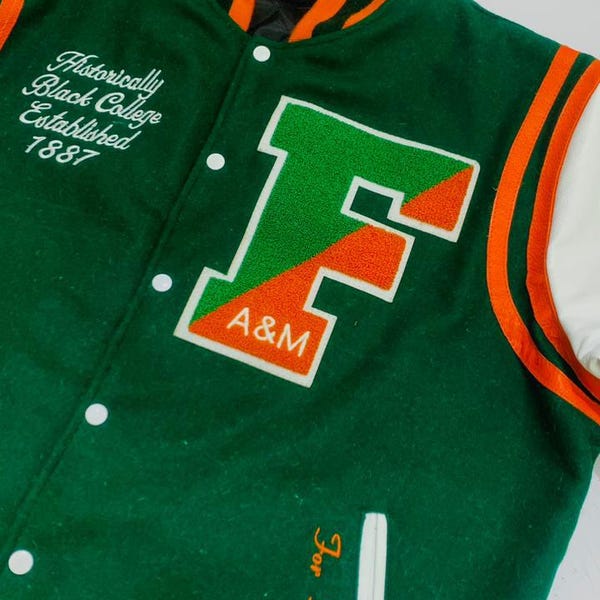 Florida A M University Letterman Jacket Green & White Varsity Jacket ...