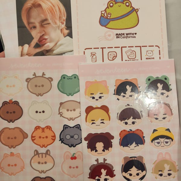 SEVENTEEN Sticker Sheet - Etsy