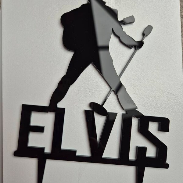 Personalised Elvis Cake Topper - Etsy