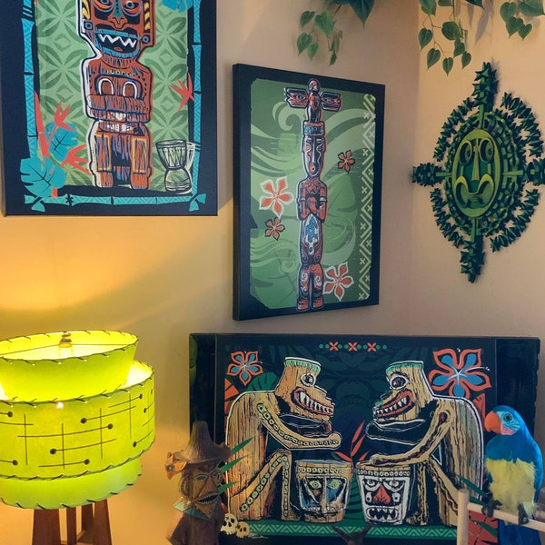 Hip Poe - Bar Beast Series Tiki Art Print | Unique Home Bar Decor ...