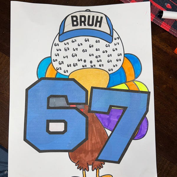 Six Seven Turkey Disguise - 67 Bruh Printable Costume Project (digital ...