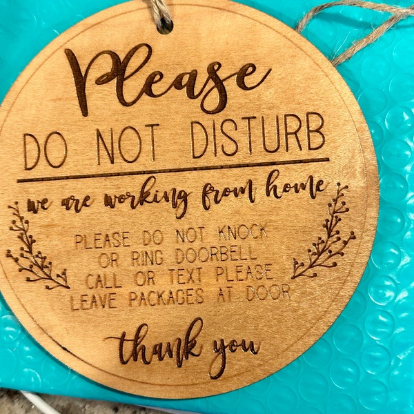 Working From Home Sign, Please Do Not Disturb, No Soliciting Sign, Door ...
