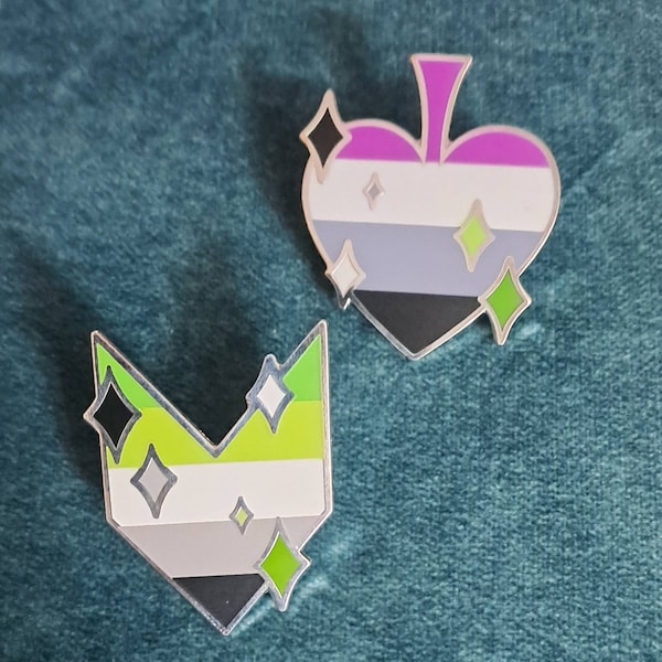 Pride Enamel Pins (achillean, Sapphic, Bi, Trans, Nb, Ace, Aro, Aro-ace ...