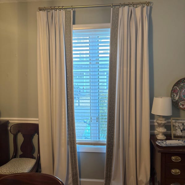 White Velvet Curtain Panels,pleated Curtains With Luxury Trim,beautiful ...