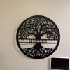 Tree of Life Metal Sign Family Roots Round Steel Wall Art Housewarming ...
