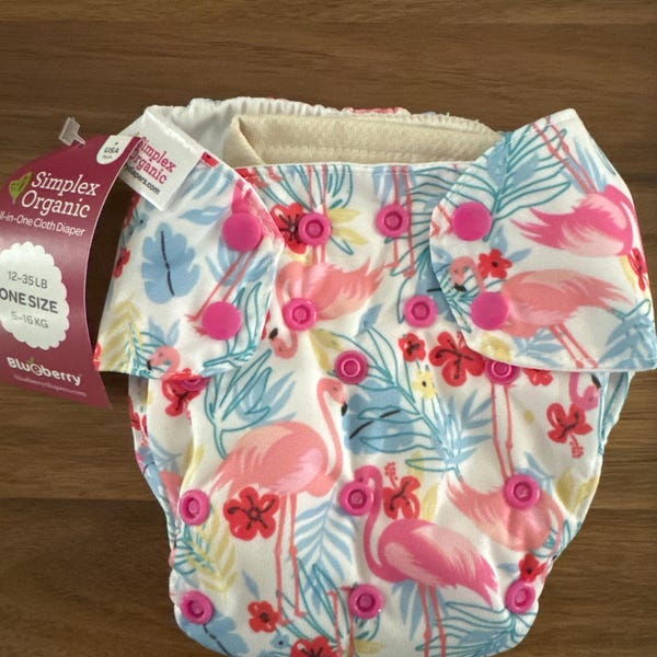 Organic Newborn AIO Diaper-sweet Pea - Etsy