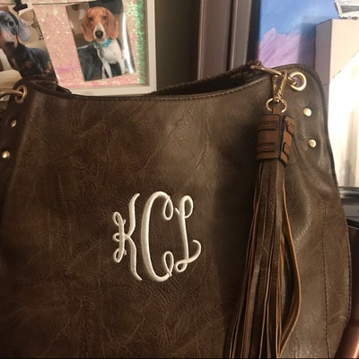 Rachel Monogrammed Tassel Hobo Purse Monogrammed Handbag - Etsy