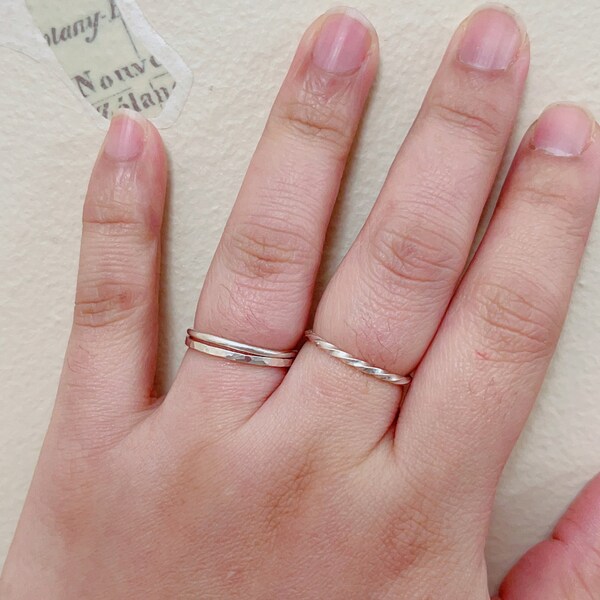 Sterling Silver Stacking Rings - Three Ring Band Set, Stackable Ring ...