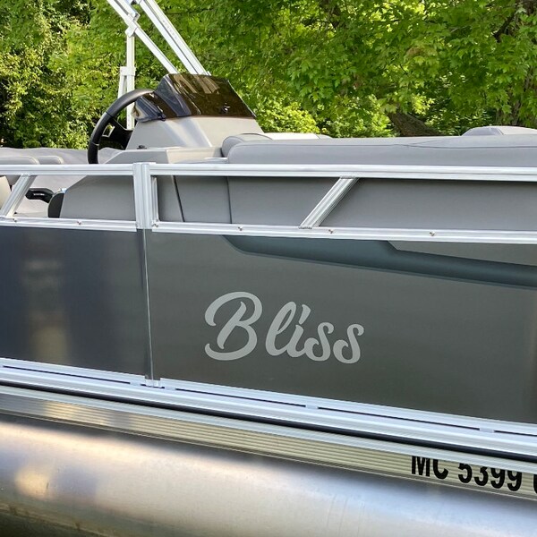Custom Boat Name Vinyl Decal, Single Color, Custom Cut, Marine, Sticker ...