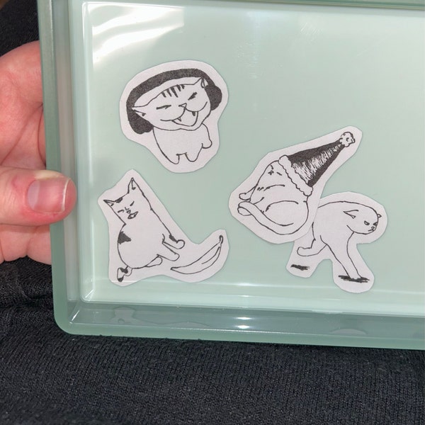 Linocut Fish Skeleton Sticker - Etsy