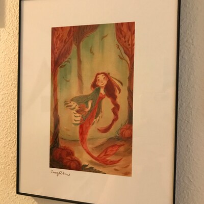 Autumn Mermaid: Art Print - Etsy