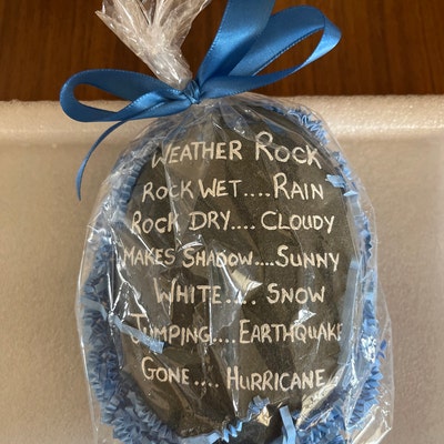 Hand Painted Weather Rock, Novelty Forecasting Stone, Small Gift ...