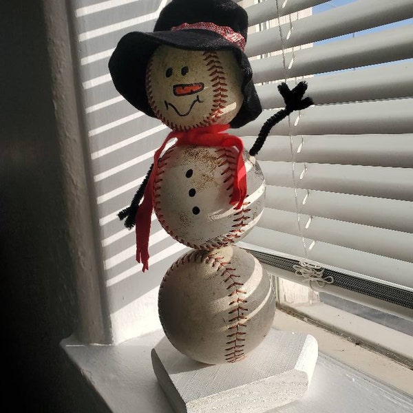 Baseball Snowman - Etsy